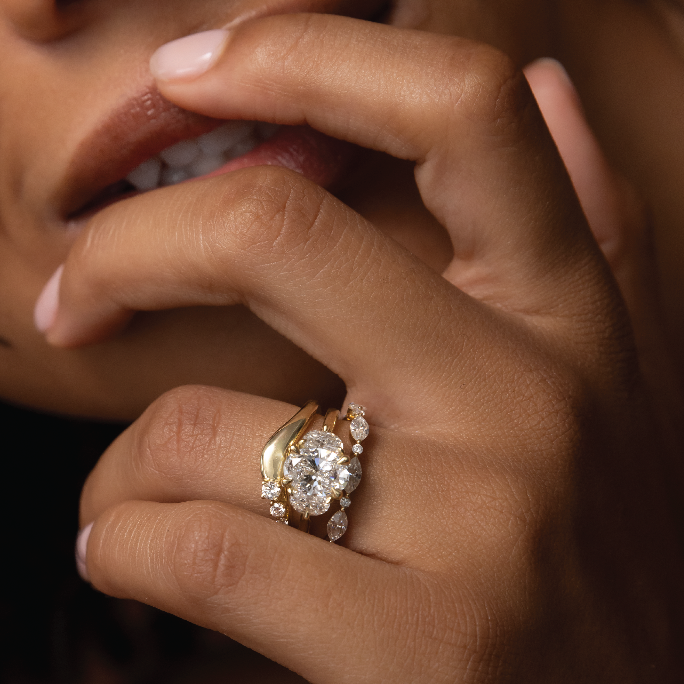 The Anya Ring - Oval and Half Moon Trilogy - TMC Fine Jewellers