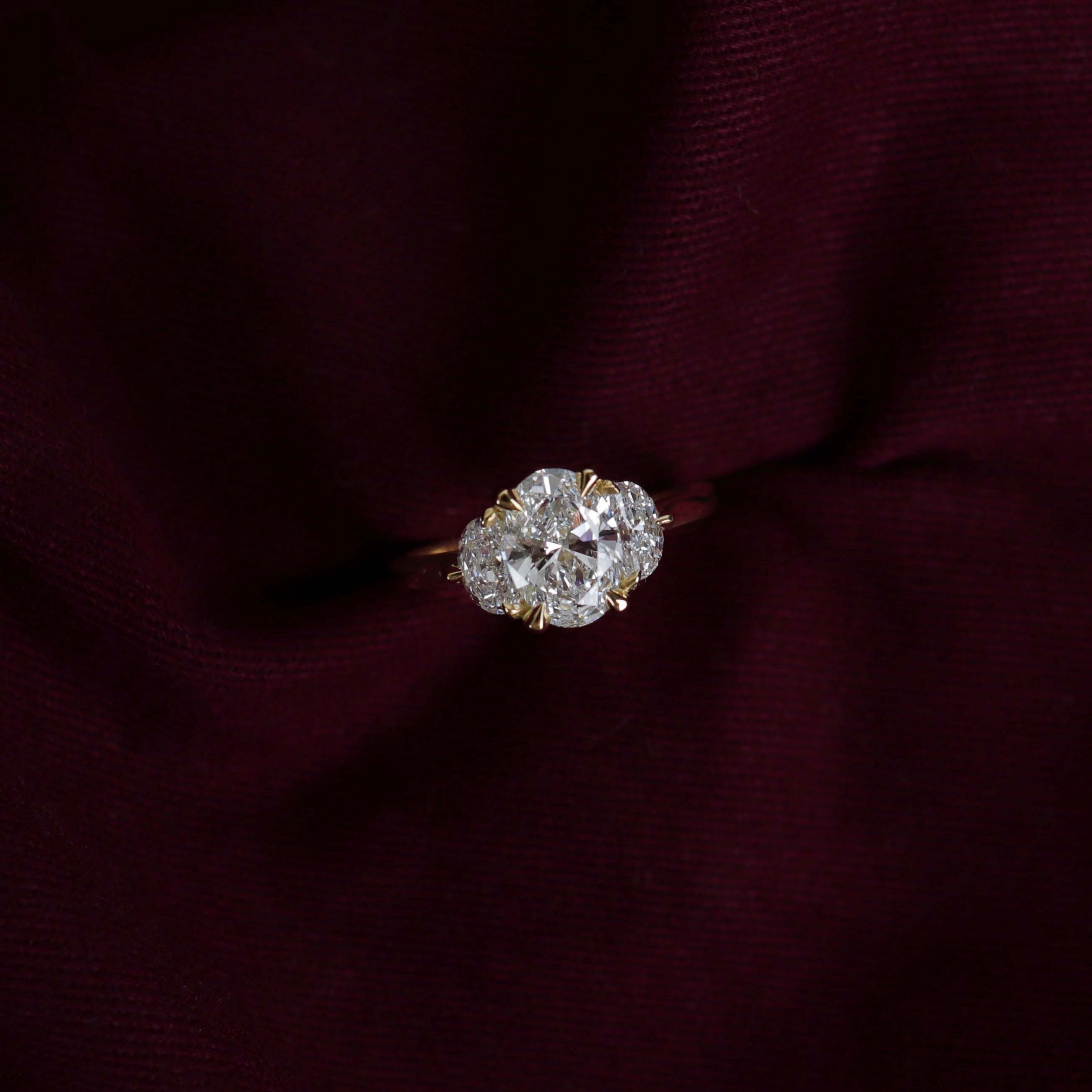 The Anya Ring - Oval and Half Moon Trilogy - TMC Fine Jewellers