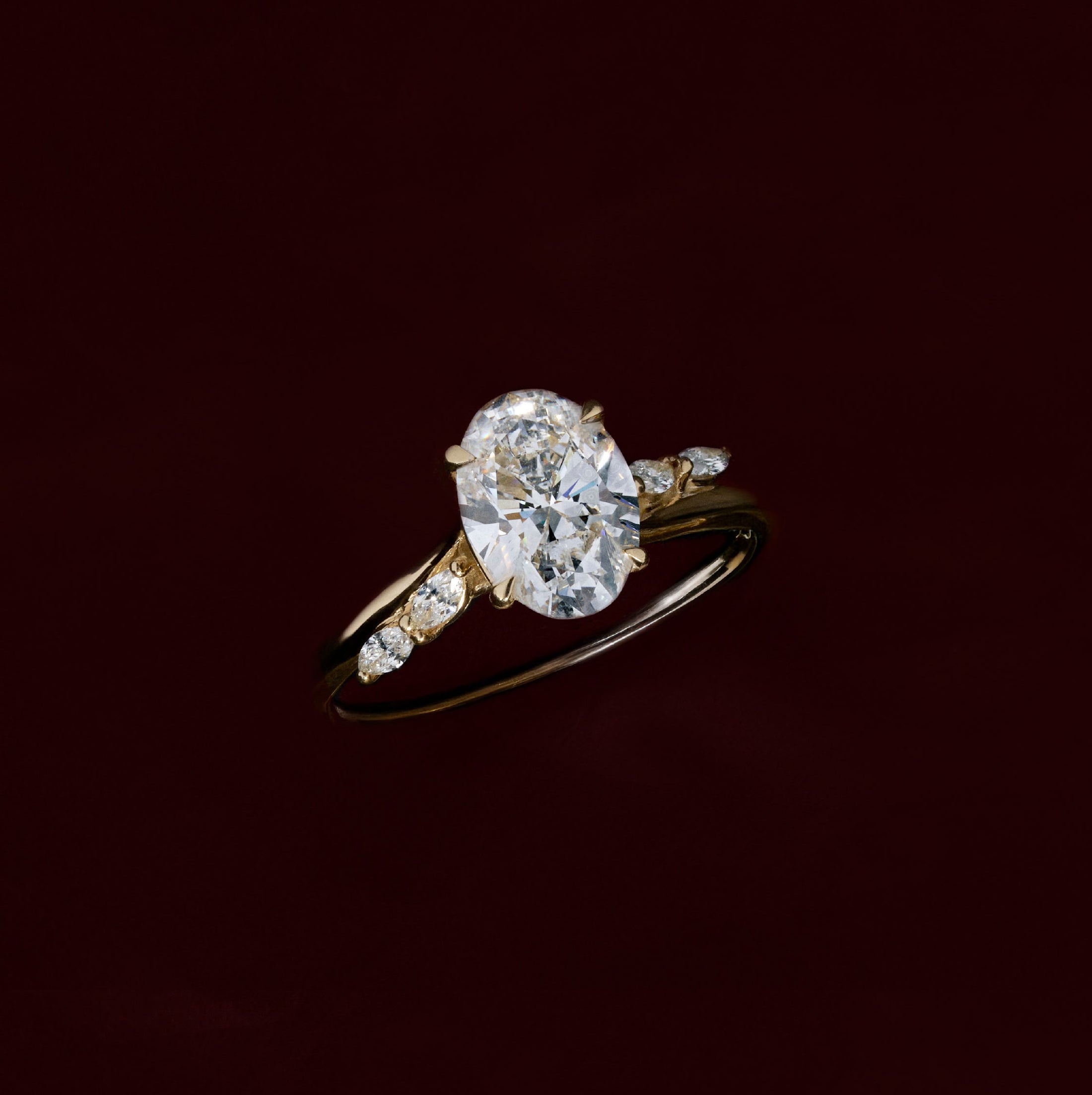 The Amira Ring - Oval with Marquise Accents - TMC Fine Jewellers