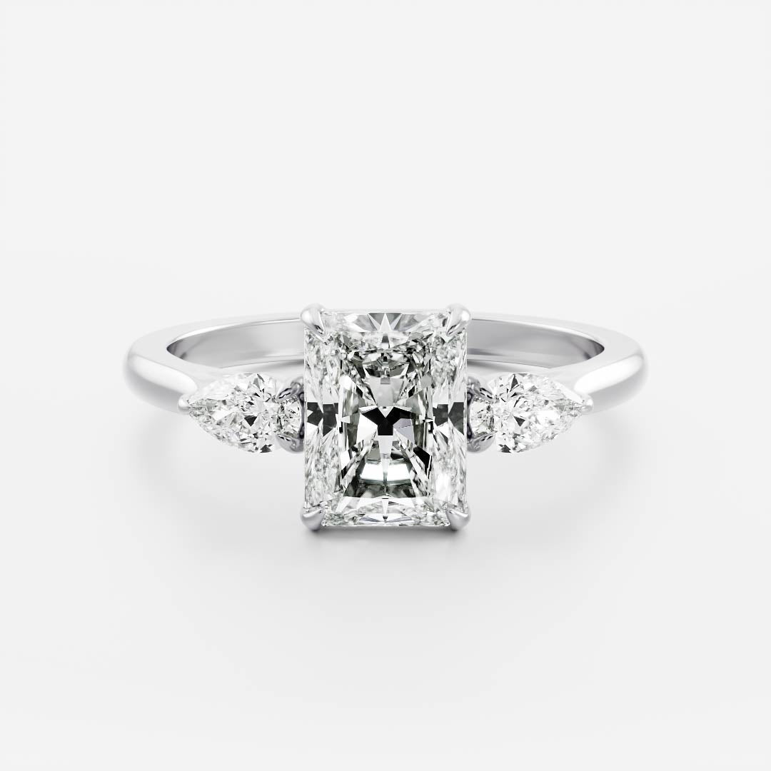 The Florence Ring - Radiant & Pear Trilogy - TMC Fine Jewellers